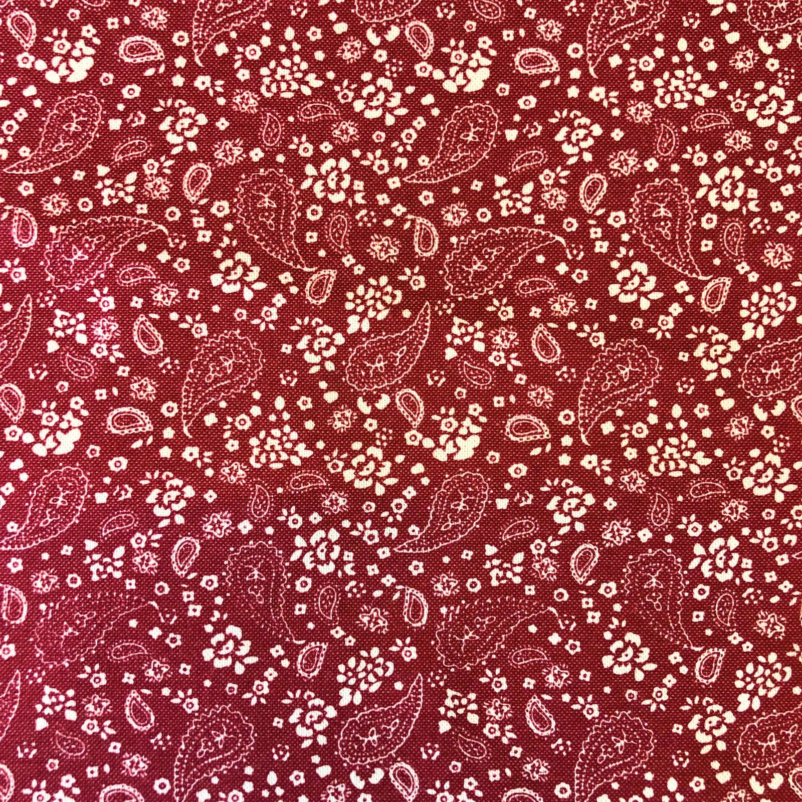 Red paisley Pattern Soft Furnishing Fabric – Amble Pin Cushion