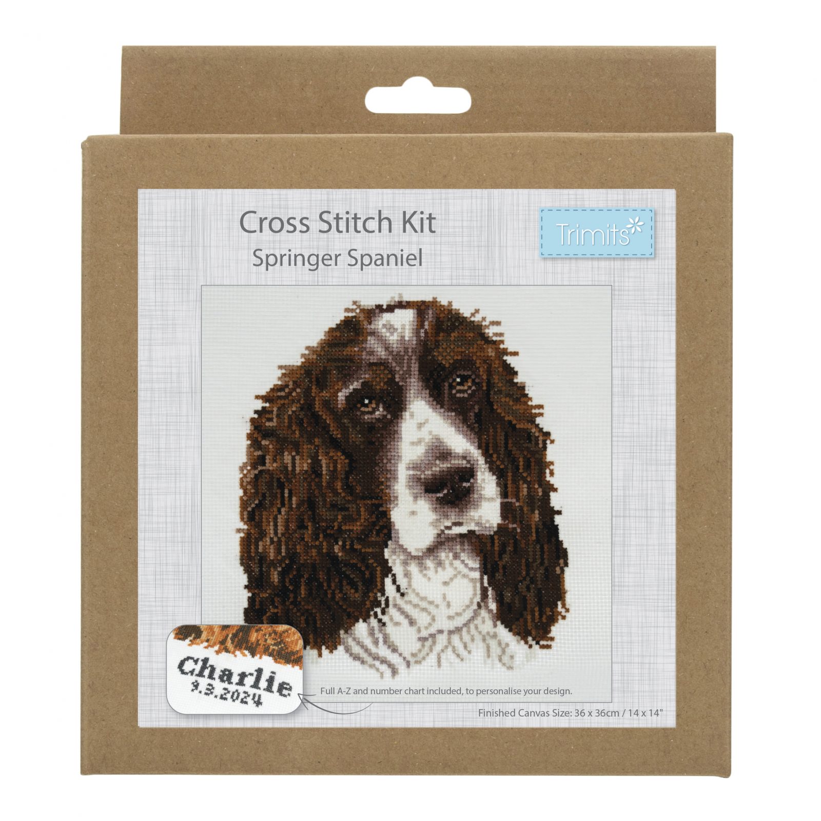 Spaniel Cross Stitch Kit - Amble Pin Cushion