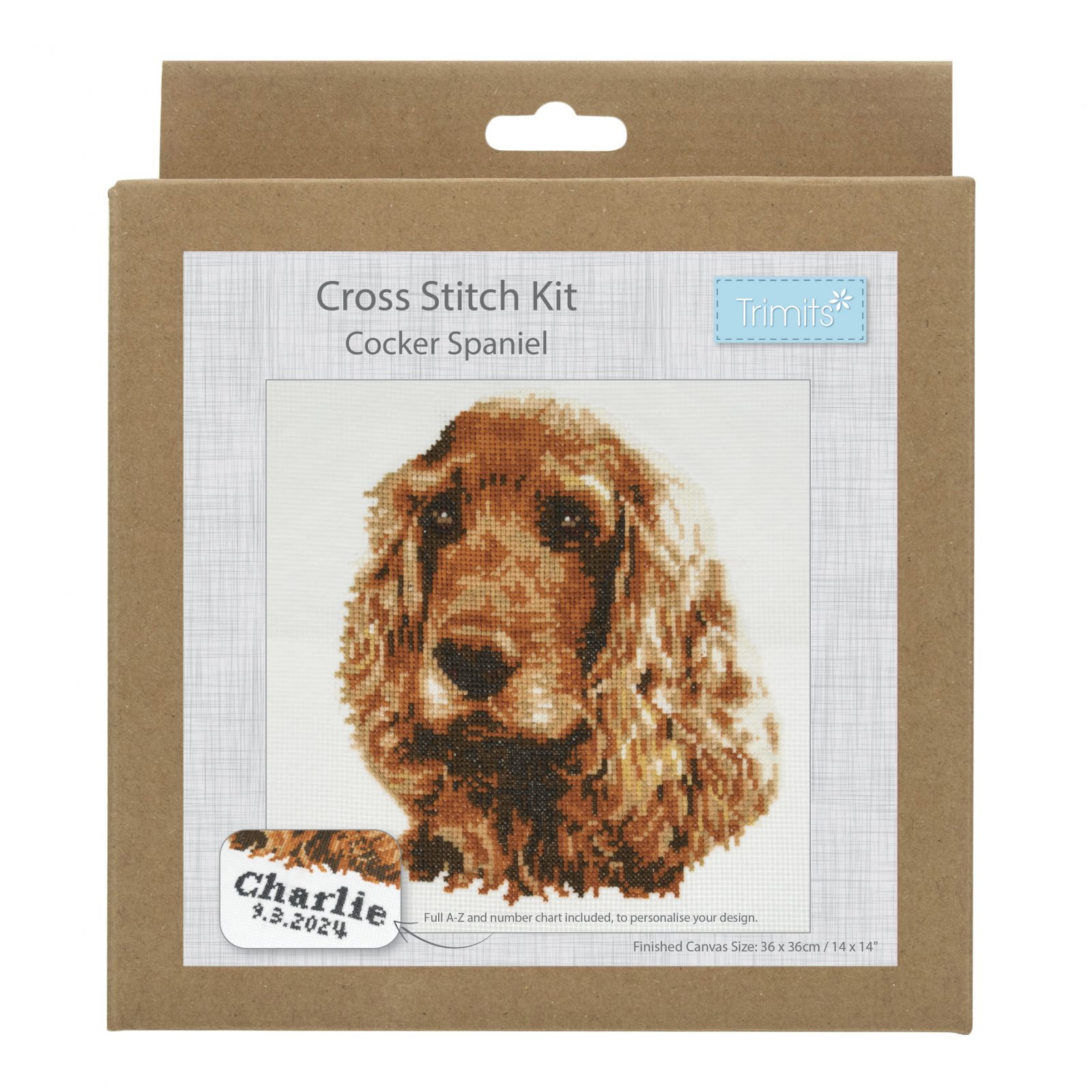 Spaniel Cross Stitch Kit - Amble Pin Cushion