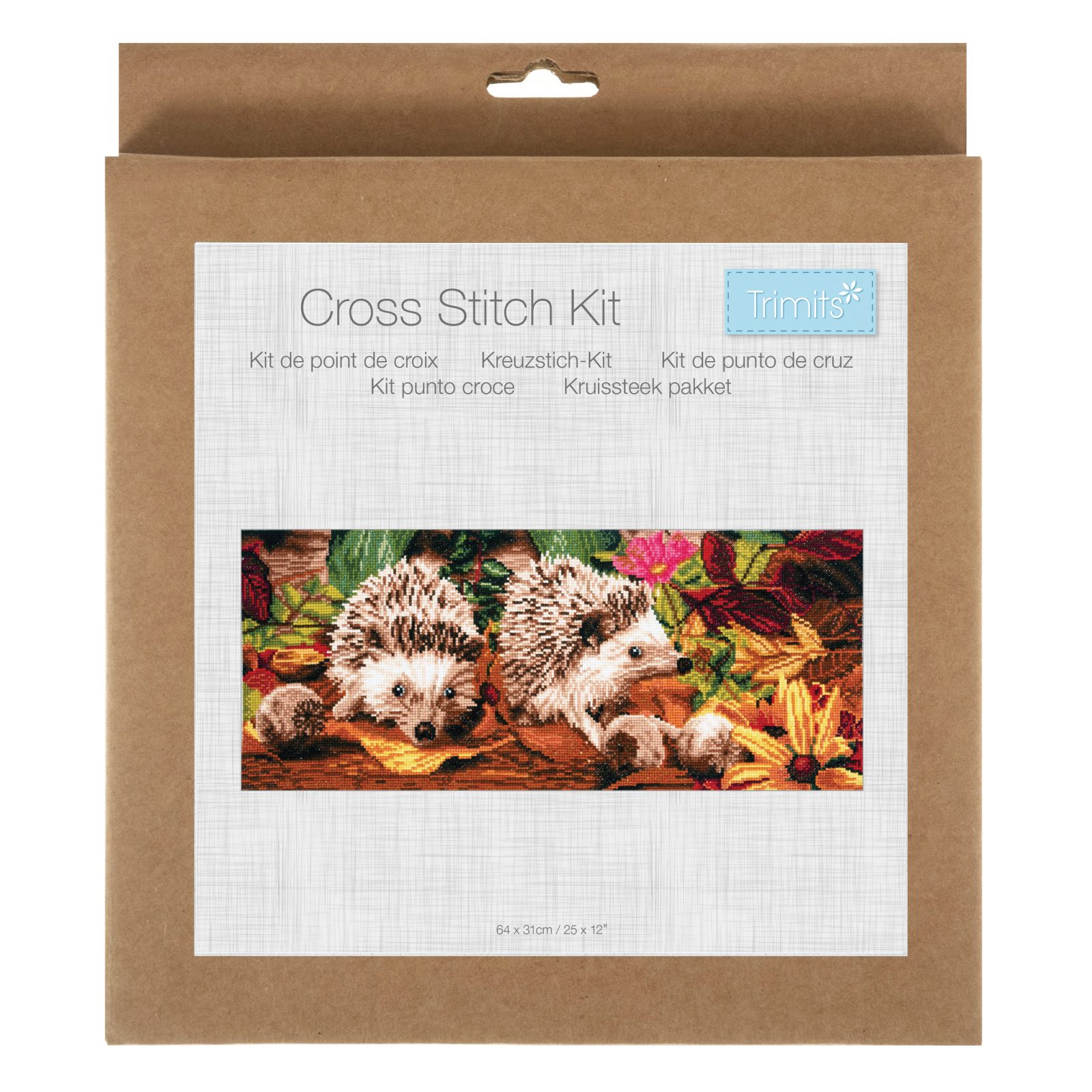 Hedgehogs Cross Stitch Kit – Amble Pin Cushion
