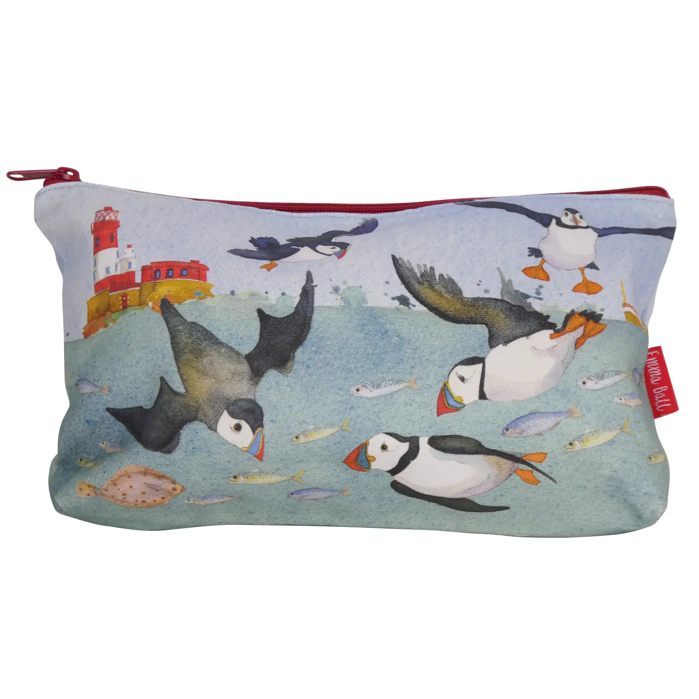 Diving Puffins Zipped Pouch - Amble Pin Cushion